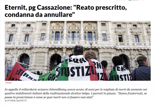 Eternit, prescritto - AgoraVox Italia